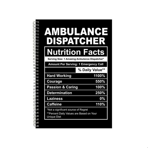 Ambulance Dispatcher Notebook Emt Writing Book A4 Notepad 09 Shop