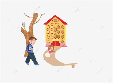 快樂的孩子去上學卡通草花 向量 卡通片 草 花卉向量圖案素材免費下載，png，eps和ai素材下載 Pngtree