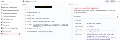 N8n Insert Postgre Node Is Not Executing The Query With New Column Name Questions N8n Community