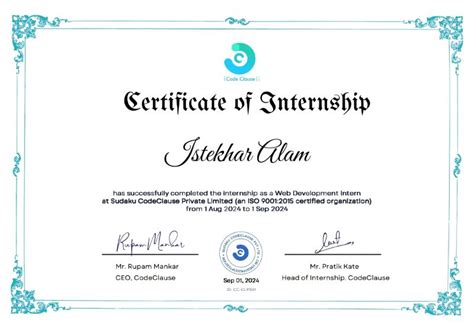 Webdevelopment Internship Codeclause Techskills Html Css