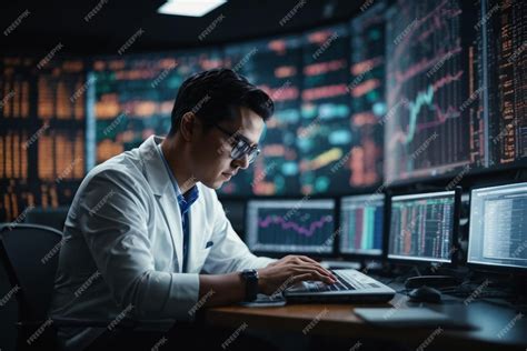 Premium Ai Image Portrait Of A Woman Working On Computer Typing Lines