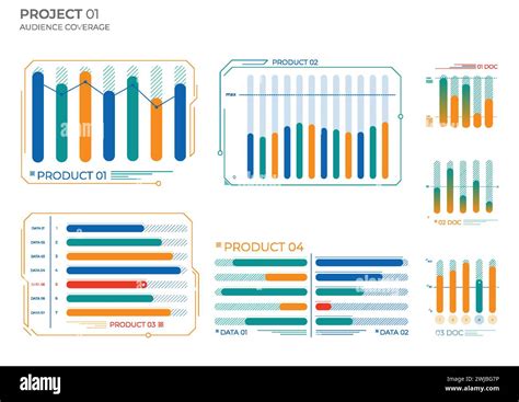 Business Elements Charts In Color Finance Charts Stock Vector Image