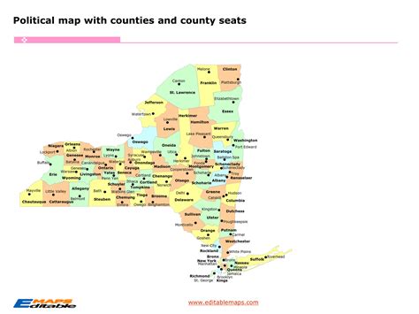 New York County Map Printable