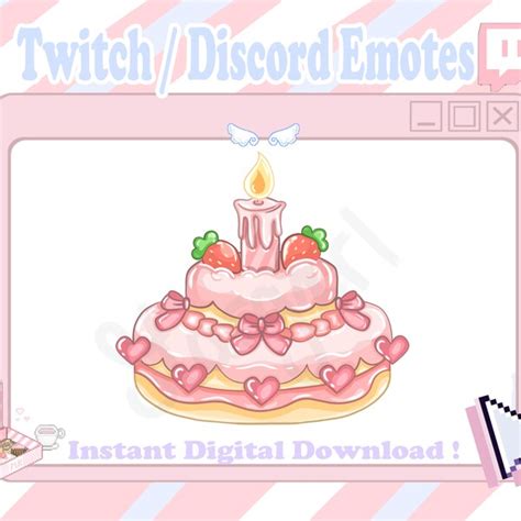 Birthday Cake Twitch Emote Etsy
