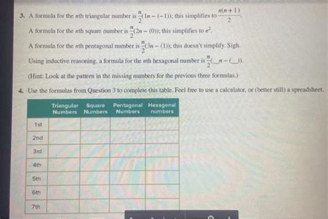Solved 2 Nin 3 A Formula For The Nth Triangular Number Is