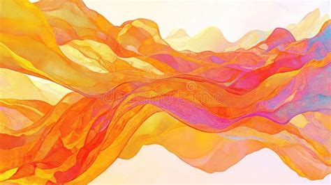 Abstract Waves Of Vibrant Colors Creating A Fluid Dynamic Composition Stock Illustration