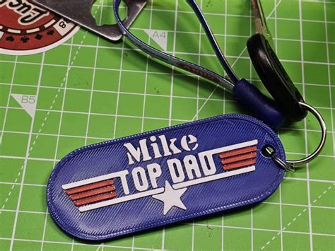 Llavero Personalizable Top Dad Por Nsprintsmakerworld Descarga Modelos