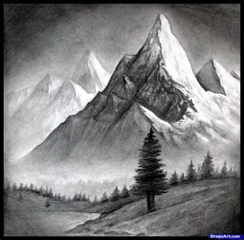 Realistic Nature Drawing At Explore Collection Of