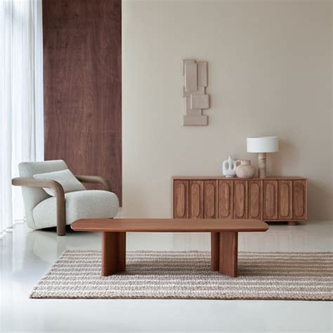 Table Basse En Acacia 140 X 60 Cm Meubles Pour Salon Tikamoon