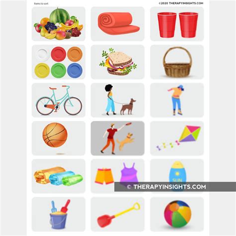 Object Association Activity Summer Theme Therapy Insights