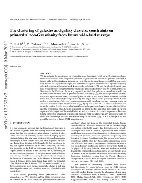 Pdf The Clustering Of Galaxies And Galaxy Clusters Constraints On Primordial Non Gaussianity