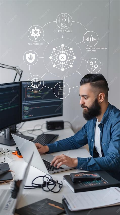 Devops Engineer Working On Software Development And It Operations With