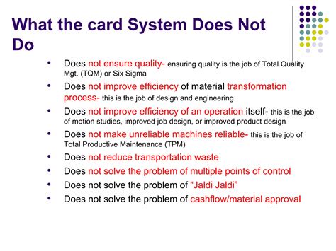 Wip Flow A Card System For Production Planning And Control Ppt
