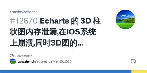 echarts 的 3d 柱状图内存泄漏 在ios系统上崩溃 同时3d图的 tooltip 在 pc 模式可以显示 在移动端不显示 · issue 12670 · apache