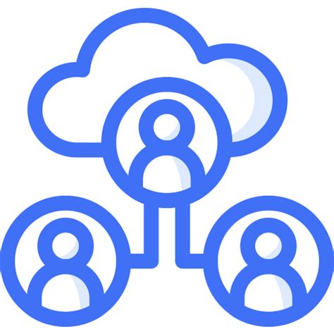 Collaborative Cloud Computing Network Connection Icon Download On Iconfinder