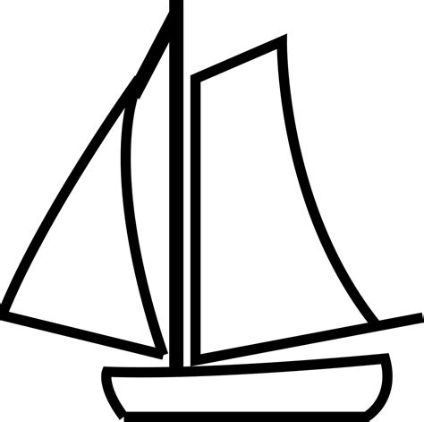 Download Sailboat Outline White Royalty Free Vector Graphic Pixabay