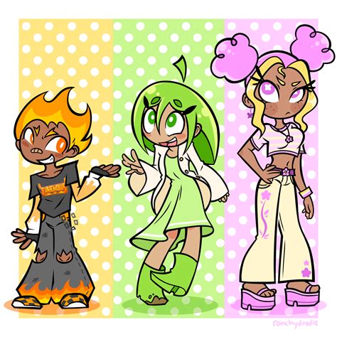 Humanisations Of Firey Leafy And Flower Rbattlefordreamisland