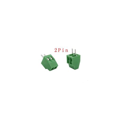 2way 254mm Pcb Mount Screw Terminals Low Profile Pack Of 5