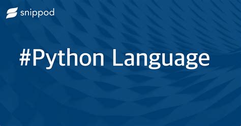 Python Language Snippod