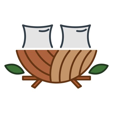 Bed And Nest Vector Icon Design Colorful Nest Symbol Icon Flat Icon