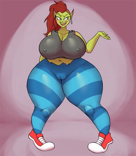 Rule 34 Belly Button Big Breasts Bubble Butt Goblin Goblin Female Green Skin Jovi Cap Raissa