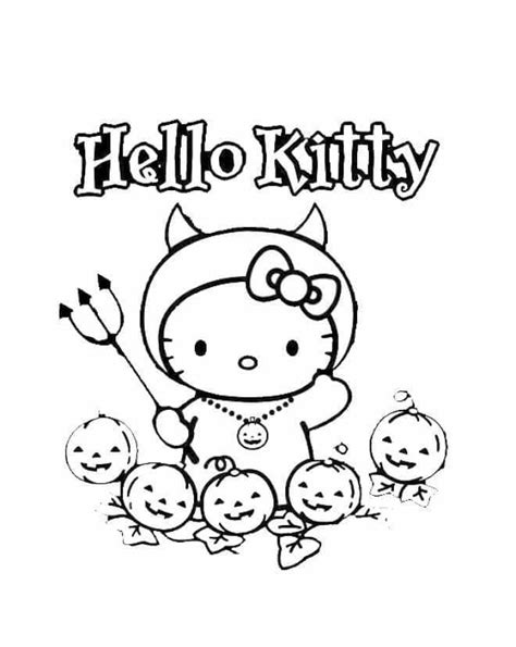 Fise De Colorat Cu Hello Kitty Halloween De Colorat P11