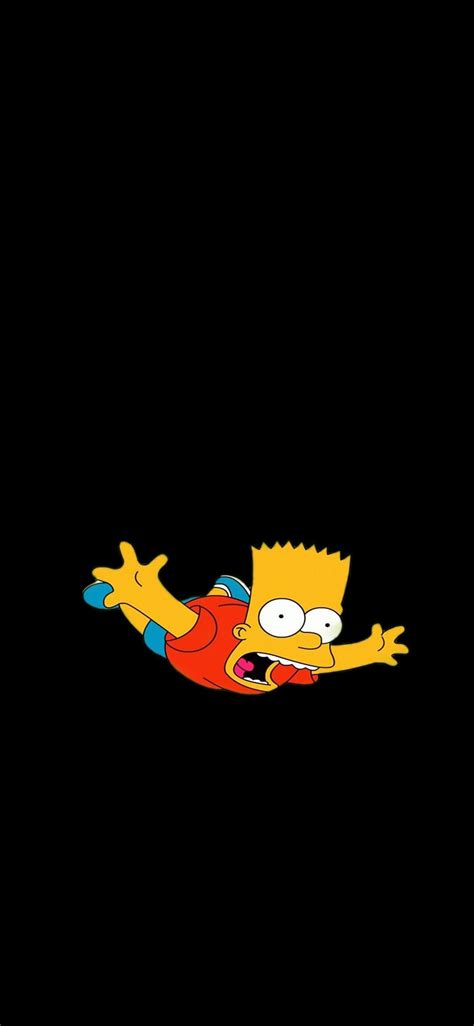 Falling Bart Simpson [1125x2436] Amoledbackgrounds