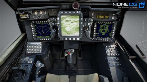 Ah 64d Apache Longbow Helicopter Cockpit 3d Model By Nonecg