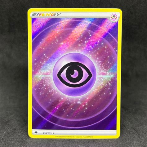 Pokemon Tcg Psychic Energy Textured Full Art Rare 156 159 2023 Sword