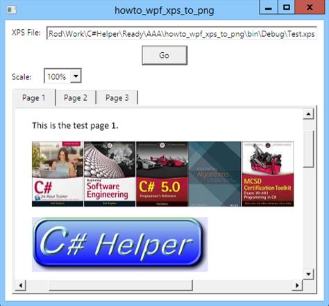 C Helper Convert Xps Files Into Png Files In C