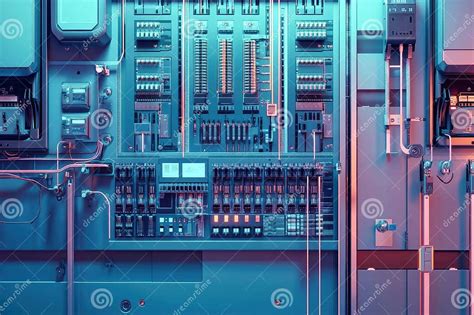 Exploring The Intricate Design Of A Modern Electrical Panel Filled With Microprocessors And