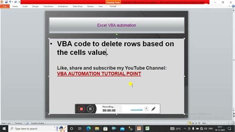 Excel Vba Macro To Delete Rows Based On Cells Value Youtube