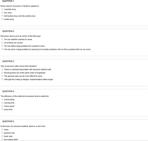 Solved Question 1 Binary Search Recursive Or Iterative