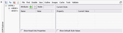Internet Explorer Developer Toolbar