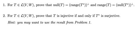 Solved For Tinl V W ﻿prove That And For Tinl V W