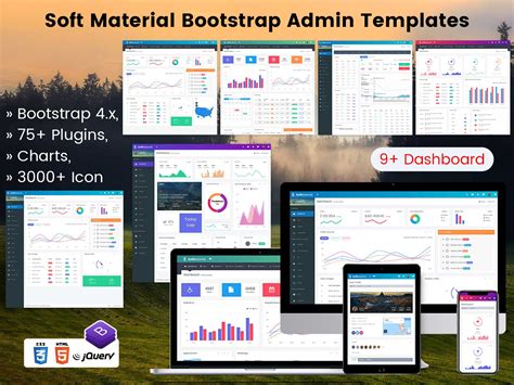 Soft Material Premium Admin Templates With Admin Panel