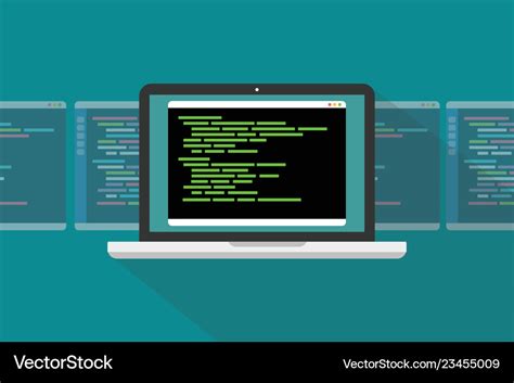Command Line Interface Cli Programming Vector Image