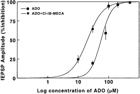 Effect Of Cl Ib Meca On The Adenosine Doseresponse Curve Mean
