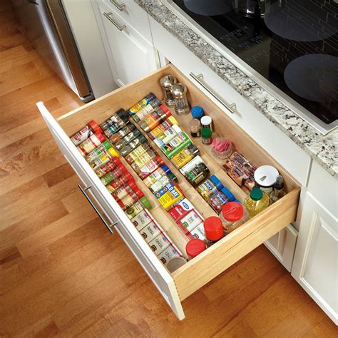 REV A SHELF 22 W Spice Drawer Insert Maple Rev A Shelf 4SDI 24