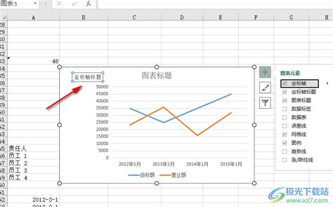 Excel坐标轴上面怎么显示单位？ Excel坐标轴上面显示单位的方法 极光下载站
