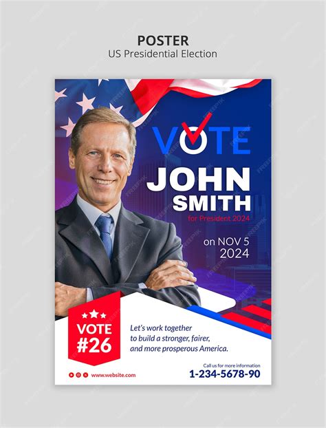 Us Presidential Election Template Design Premium Psd