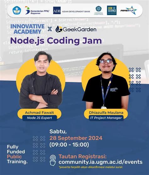 Node Js Coding Jam Bersama GeekGarden X Innovative Academy GeekGarden