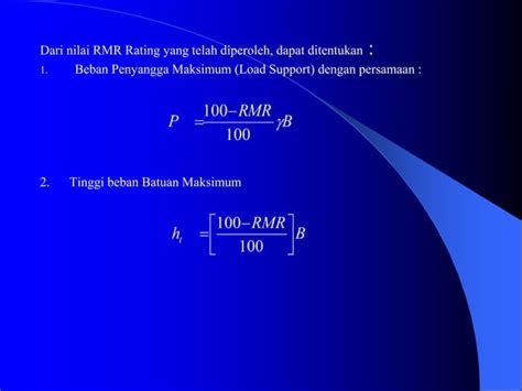 Geomechanics Classification RMR System PPT