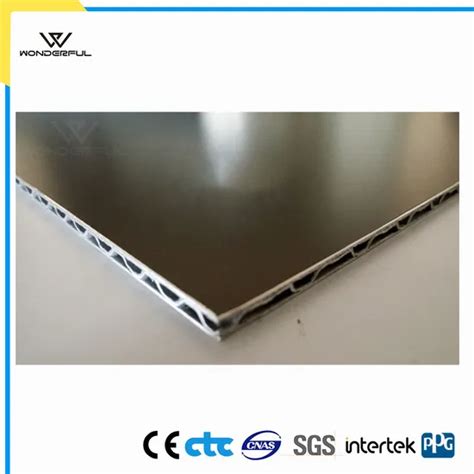 Non Combustible Timber Look Fireproof Facade Aluminum Core Panel 3d