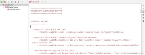 出现error Creating Bean With Name与conditions Evaluation Report问题 Csdn博客