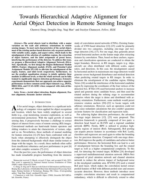 pdf toward hierarchical adaptive alignment for aerial object detection in remote sensing images