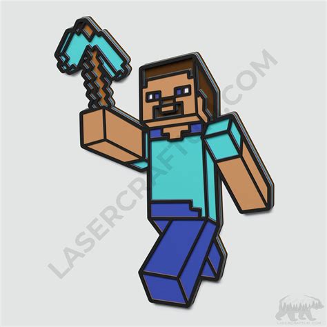 Minecraft Steve With Diamond Pickaxe