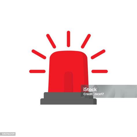 흰색 배경에 격리 평면 스타일의 비상 사이렌 아이콘 흰색 고립 된 배경에 경찰 경보 벡터 그림 의료 경보 비즈니스 개념 경찰관에 대한 스톡 벡터 아트 및 기타 이미지