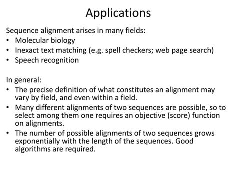 4 Sequence Alignmentpptx Genetics Science 4 Sequence Alignmentpptx Genetics Science