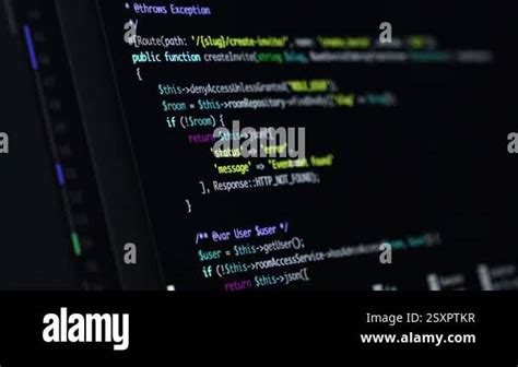 Fast Scrolling Code In A Development Environment Focus On Php Syntax Backend Programming And